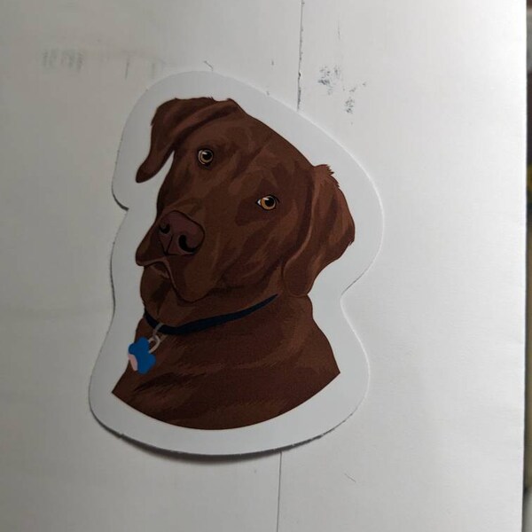 Personalized Dog Magnets - Hand Drawn | Custom Pet Magnets, Dog Head ...