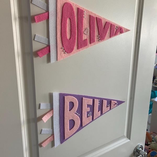 Dorm Sign Name Pennant - Etsy