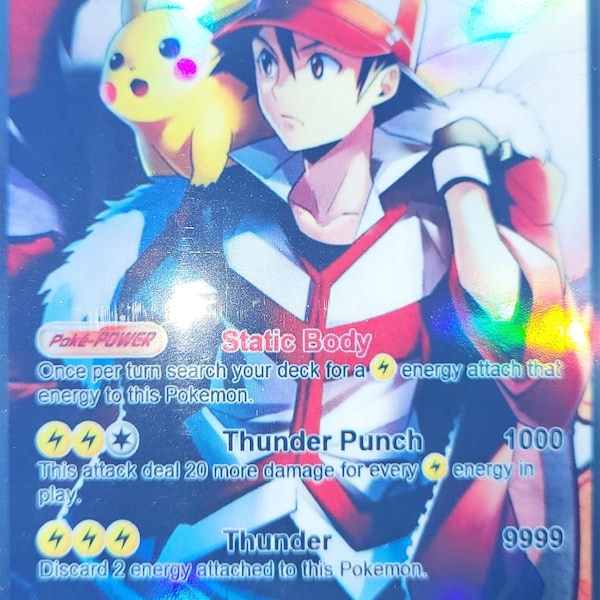 The Undefeatable Red Gx Pokemon Card - Etsy