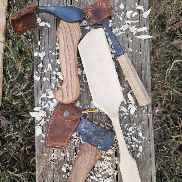 Small Flat Axe. Sharp Blade. Hand Forged From Carbon 52100 Steel ...