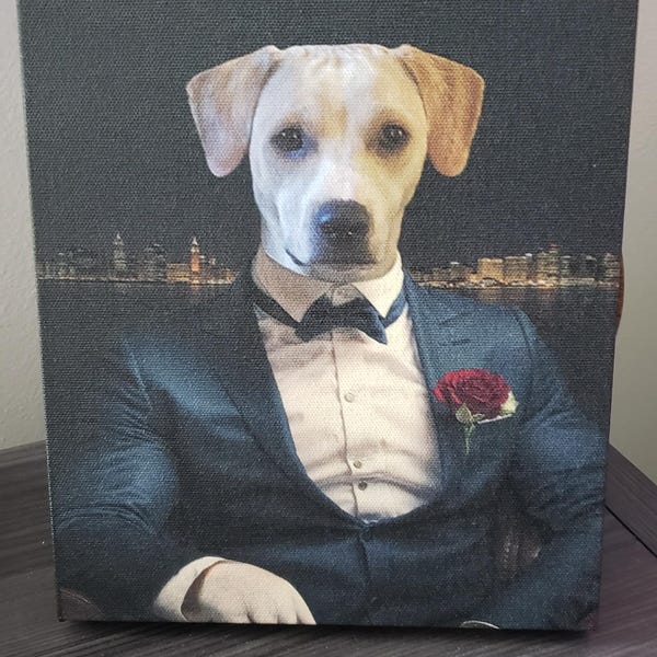 Custom 2 Pets Portrait, Dogs in a Speakeasy, Mafia Dogs Portrait, 2 ...