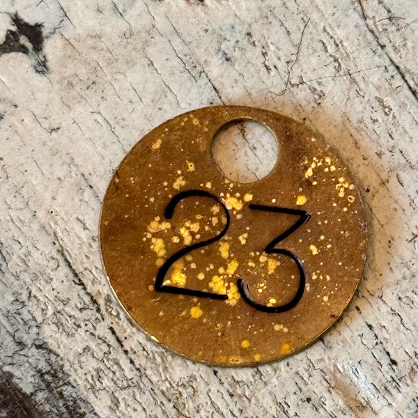 Choose Your Tag 1, 2, 3, 4, 5, 6, 7, 8 or 9 Vintage Style Metal Number ...