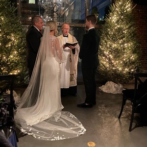 ANNA Drop Royal Floral Cathedral Veil/floral Cathedral Veil/ | Etsy