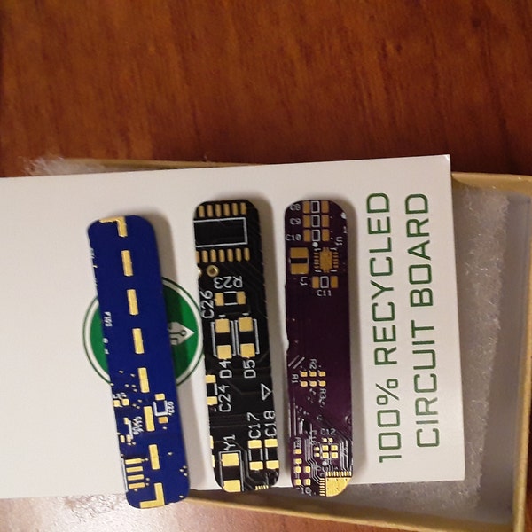 Circuit Board Tie Clips | Assorted Colors | Made With 100% Recycled PCB ...