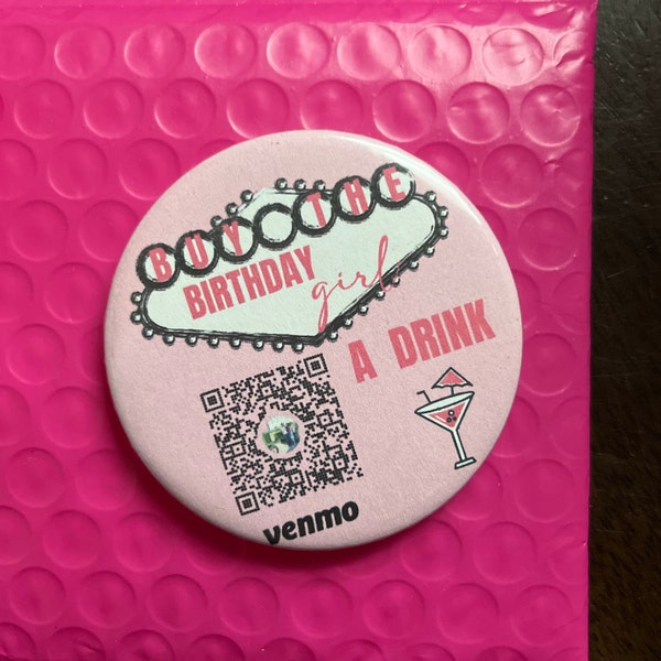 Birthday Venmo Pin Button - Etsy
