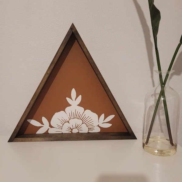 Flower Triangle Wood Sign - Etsy
