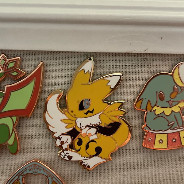 Digimon Renamon Hard Enamel Pin – Cute Digimon Fanart Pin - Etsy