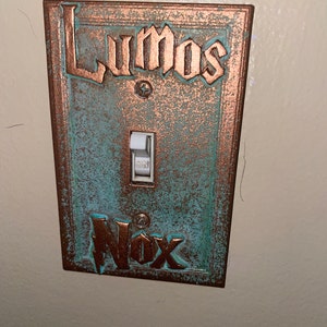 Lumos/nox Triple Light Switch Cover aged | Etsy