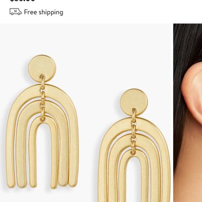 Minimalist Earrings, Bar Earrings, Linear Earrings, Gold Silver ...