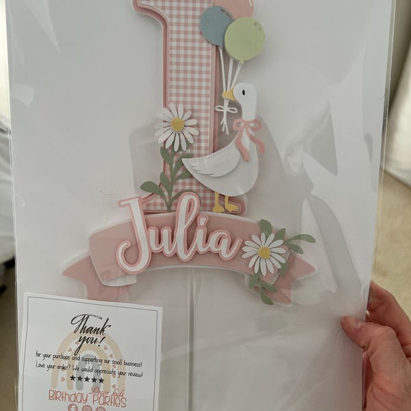 One Silly Goose Cake Topper, Goose 1st Birthday, Goose Theme, Cake ...