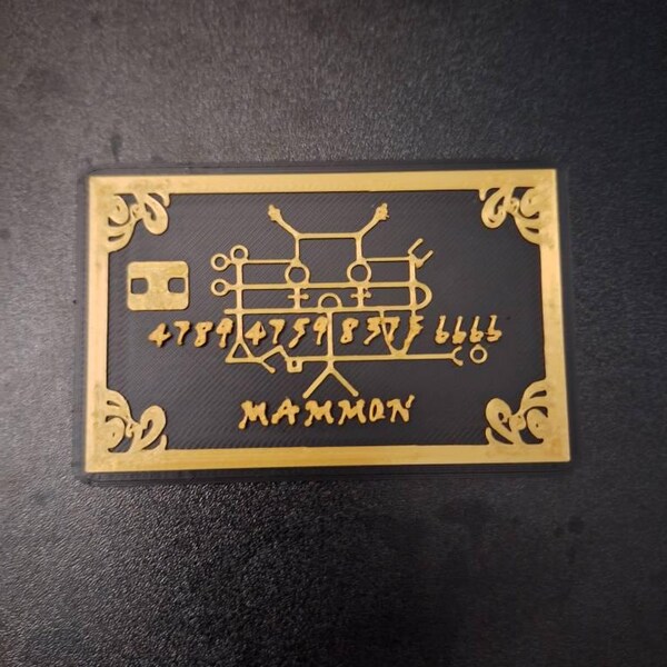 Obey Me! Mammon ‘goldie’ Credit Card - Etsy