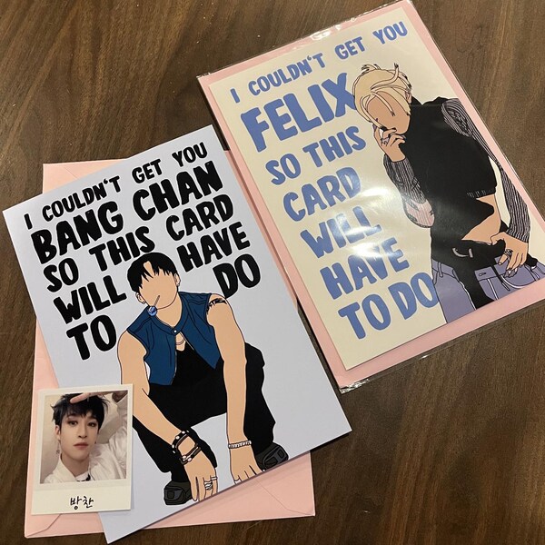 STRAY KIDS Inspired Member K-pop Greetings Cards - SKZ, Stay, K-pop ...