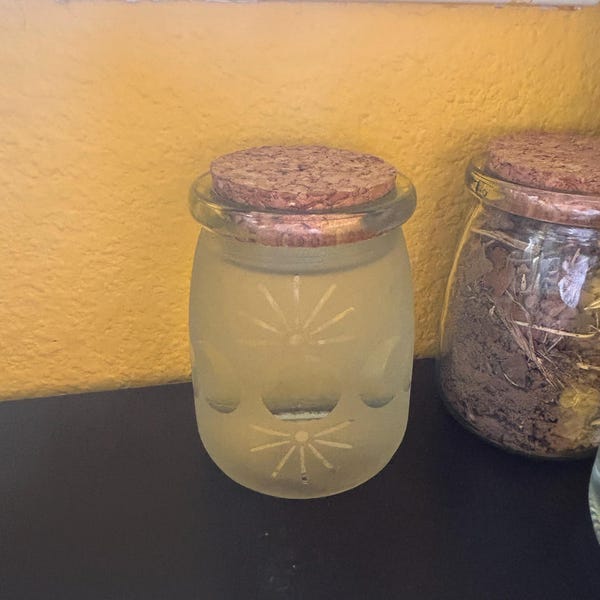 Moon Jar | Moon Water Jar | Moon Phase With Cork | Full Moon | Dark ...