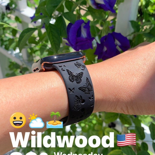 Butterfly + Name Engraved Watch Band Compatible for the "a" Smartwatch ...