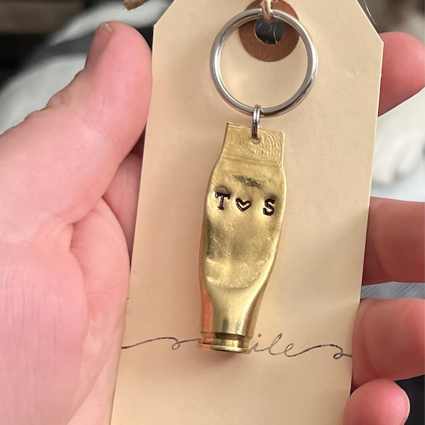 Bullet Keychain Hand Stamped Personalized Bullet Keychain - Valentine's ...