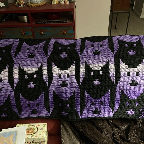 Thunderbird and Saguaro Cactus Mosaic Crochet Patterns - Charts Only - Etsy