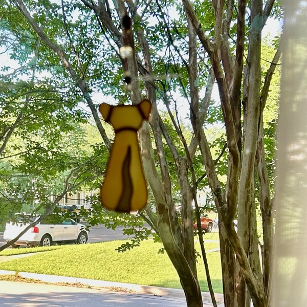 Small Stained-glass Dog, Yellow Lab - Etsy