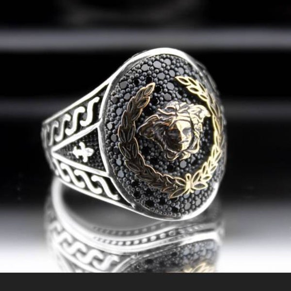 Onyx Stone Men Ring,roulette Ring,onyx Ring Mens,men Jewelry,poker Ring ...