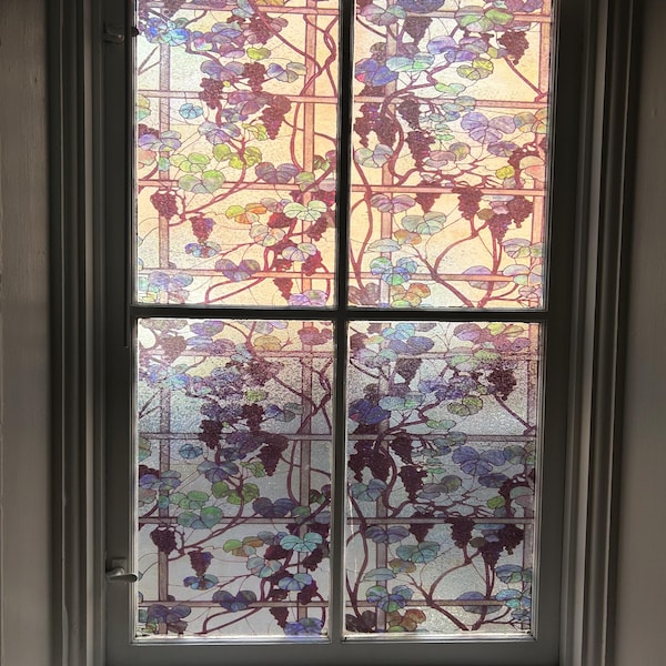 Decorative Window Tinting Film Custom Flower Pattern, Stained Glass ...