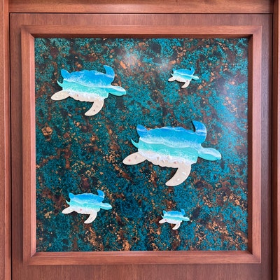 Sea Turtle, Coastal Decor, Beach, Wall Art, Nautical Decor, Ocean Art ...
