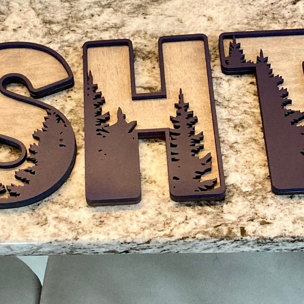 Forest Letters | Woodland Nursery | Nursery Decor | Custom Letters ...