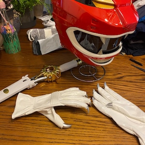 Leather Gloves for Power Rangers Kamen Rider Cosplay/long Gauntlet/top ...