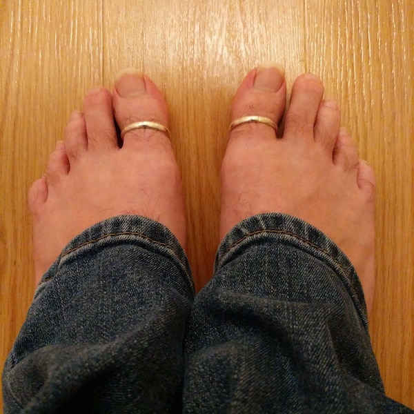 3mm Big Toe Ring in Sterling Silver, FREE SIZE Adjustable Hallux Foot ...
