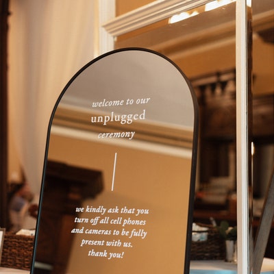 Selfie Mirror Sign Decal Wedding Decor DIY Wedding Decals - Etsy