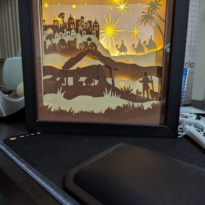 CHRISTMAS NATIVITY Svg Light Box 3D CHRISTMAS Svg Shadow Box for Cricut ...
