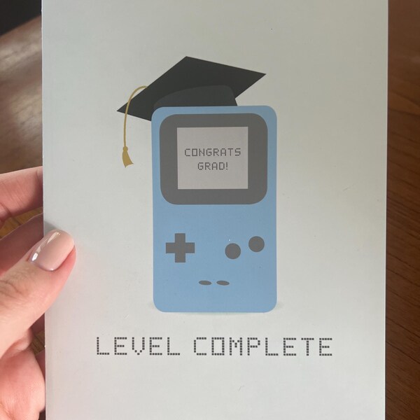 Level Complete Congrats Grad - High School College Graduation Card ...