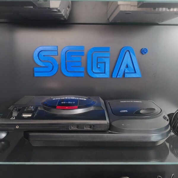 HUGE 15 Inch SEGA Video Game Logo Sign (man Cave, Game Room, Wall Art ...