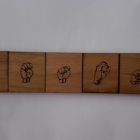 Alder Wood ASL Sign Language Scrabble Tiles - Etsy Canada