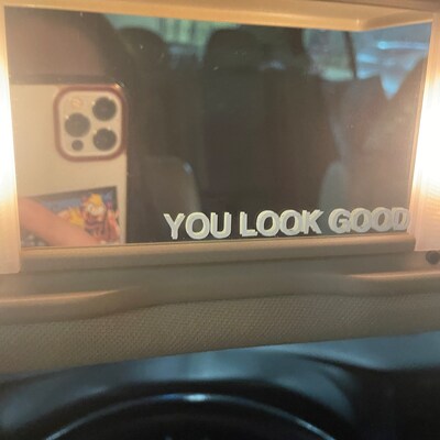 Car Mirror Decal You Look Good Car Mirror Sticker Rear View - Etsy