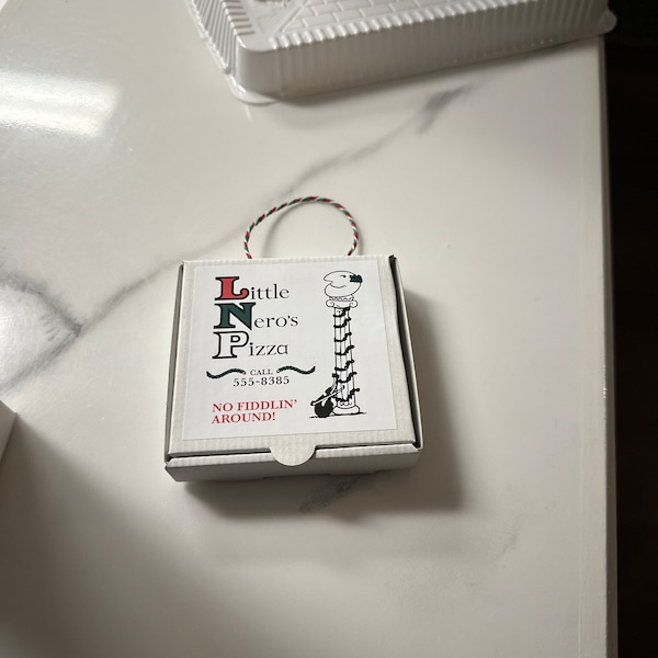 Home Alone Inspired Little Nero's Pizza Box Ornament WITH PIZZA INSIDE ...
