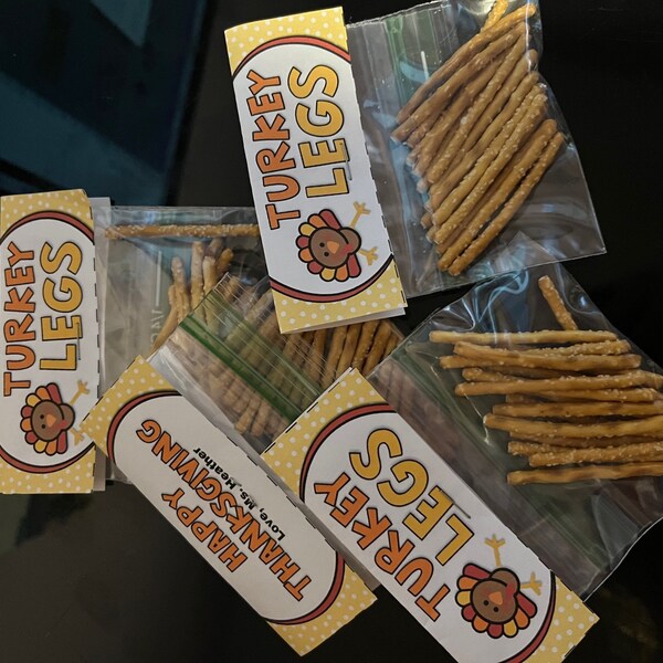 Turkey Poop Printable Treat Bag Labels | Editable Thanksgiving Bag ...