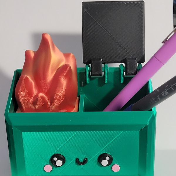 3D Printed Dumpster Fire Desk Decor: Silly Desk Figurine - Etsy