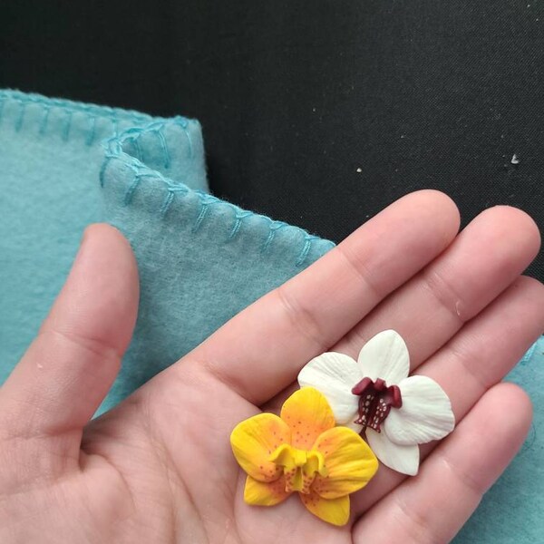 Orchid Flower 3 Part Clay Cutter / Polymer Clay Tools / Jewellery Tools ...