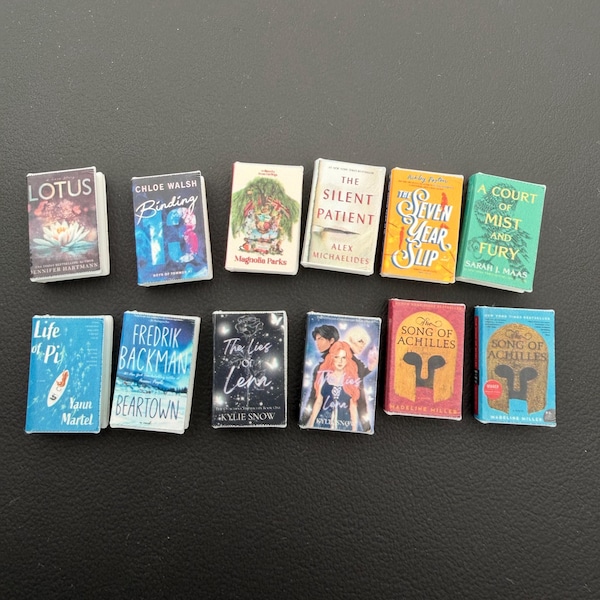 Mini Book Magnets: Book Lover Fridge Decor - Choose Your Titles From ...
