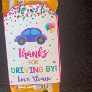 Drive by Birthday Tags, Birthday Parade Girl Drive by Birthday Party ...