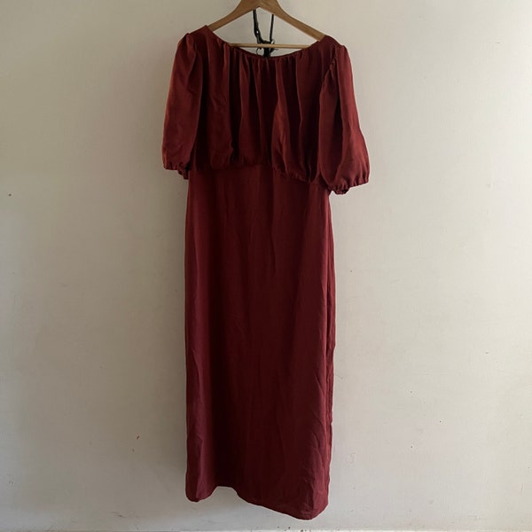 Fleur Dress Digital Sewing Pattern, (size 6-28 AU), Puff Sleeve Dress ...