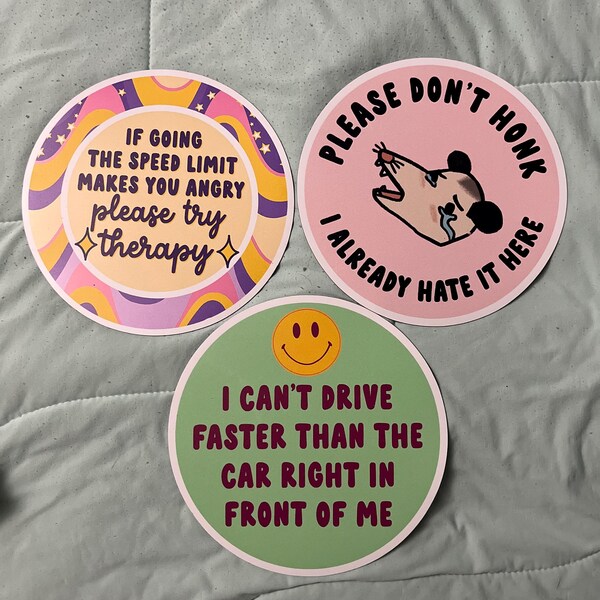 Surviving and Vibing 6" Round Circle Bumper Sticker | Millennial Gen Z ...