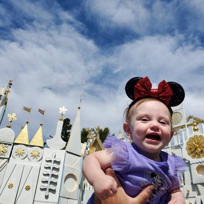 Baby Child Kid Minnie Mouse Ears With Red Bow / Vintage Style / Minnie ...