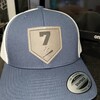 Personalized Player Number Leather Patch Hat | Personalized Baseball ...