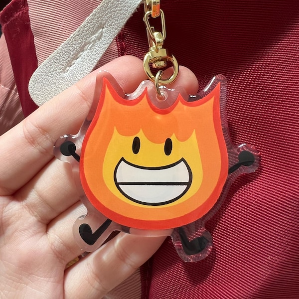 BFDI Keychains - 2.5" Acrylic - Firey, Bubble, Teardrop, Golfball ...