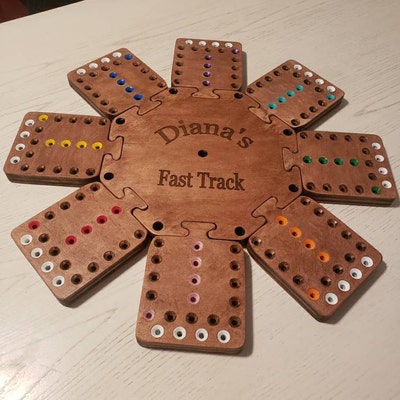 DELUXE 8 Player Modular Fast Track Board Game W/EXTRA HUBS - Etsy