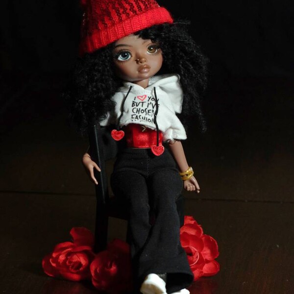 Bell-bottoms Pants for Pullip, Obitsu 27, Poppy Parker, - Black Flared ...