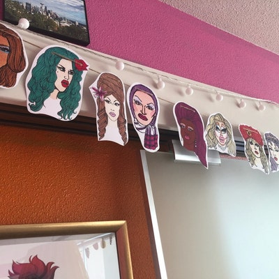 Drag Race Bunting, Includes Bianca Del Rio, Alaska, Bob the Drag Queen ...