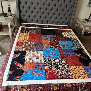 Queen Size Patchwork Quilt, King Size Patchwork Quilt, Scrap Quilt ...