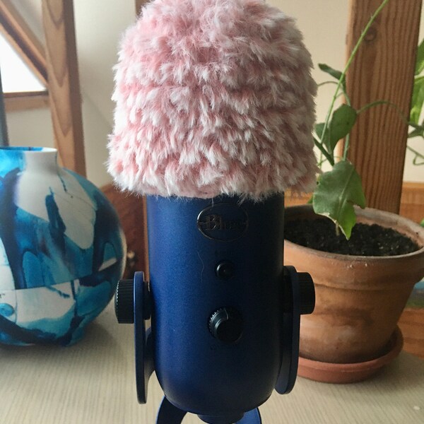Crocheted Blue Yeti Mic Fuzzy Windscreen Pop Filter - Custom, MADE TO ...