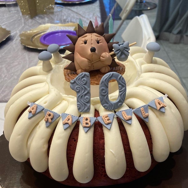 Hedgehog Cake Topper, Porcupine Cake Topper, Woodland Cake Topper ...